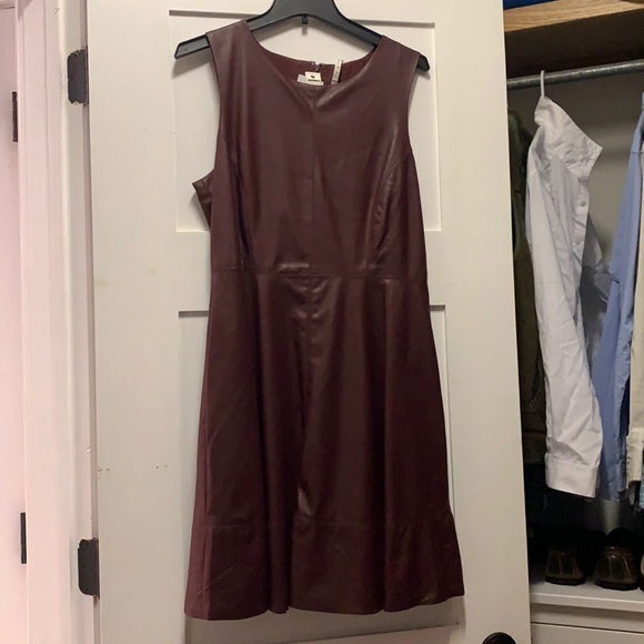 Willow & Clay | Dresses | Willow Clay Fit And Flare Faux Leather Dress ...